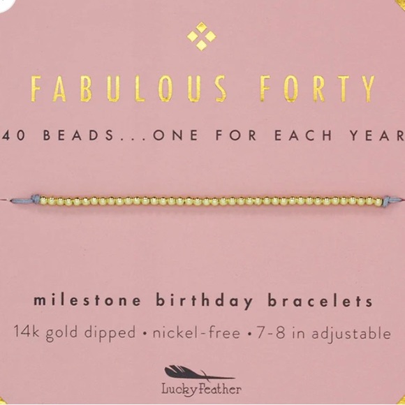 Lucky Feather | Jewelry | New Birthday Milestone Bracelet Fabulous 4 ...